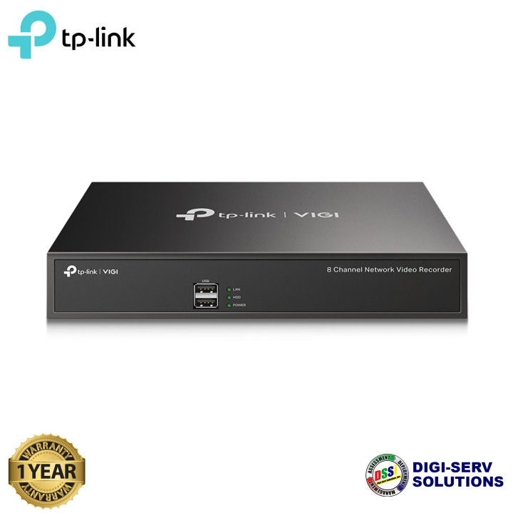 TP-Link VIGI NVR1008H 8 Channel Network Video Recorder, 24/7 Continuous ...