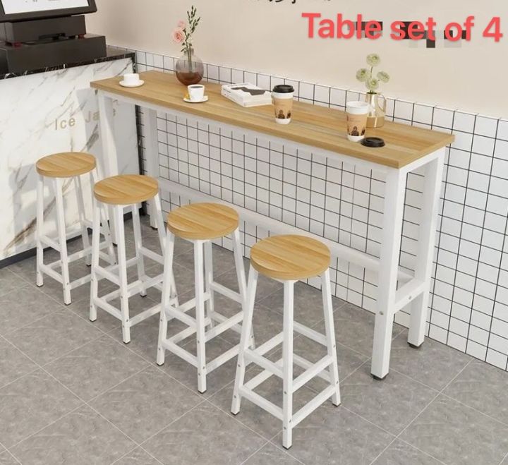 House of EQA Mini Bar Table and Chairs Set 1 pc Bar Table and 4 pcs Bar ...