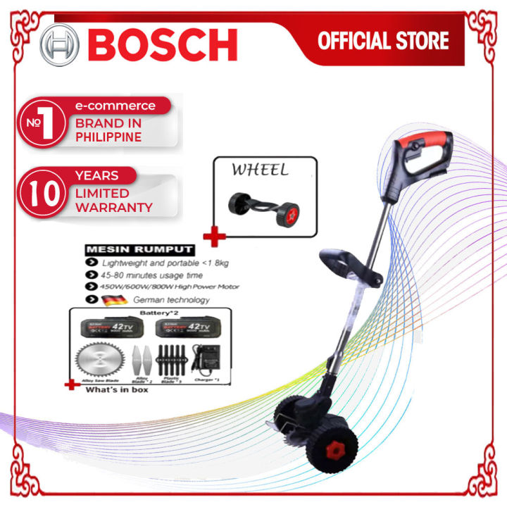 Bosch 1800W Electric Grass Cutter Machine Adjustable Lawn Mower Home ...