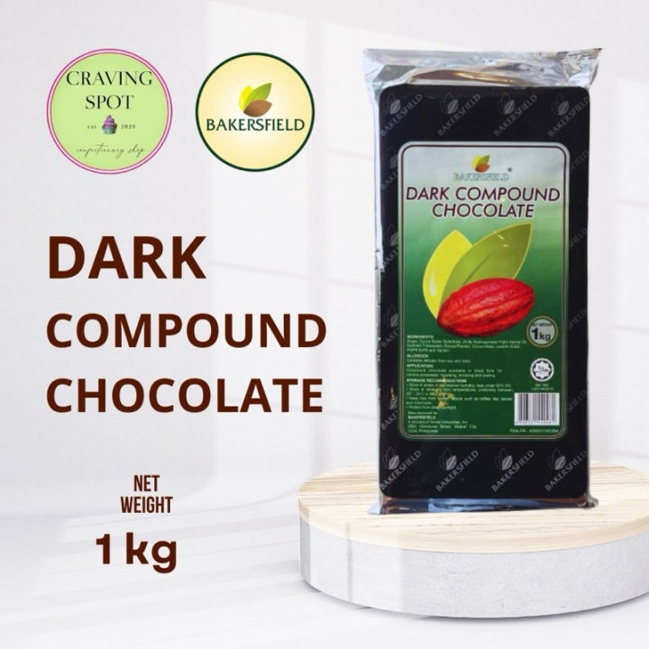 BAKERSFIELD DARK CHOCOLATE COMPOUND 1KG|OCTOBER 2024 EXPIRY | Lazada PH