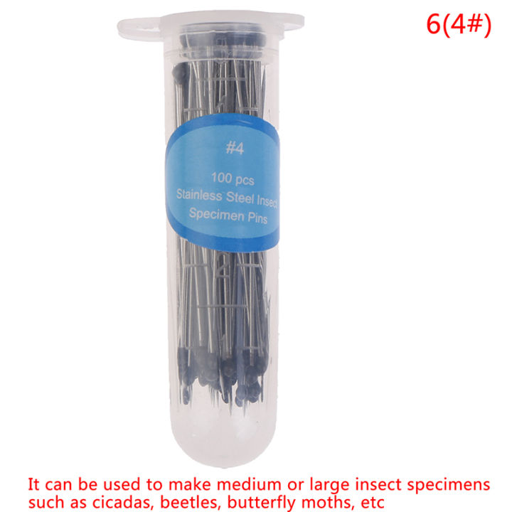 Dragon 100Pcs Insect Pins Specimen Needle Stainless Steel for School ...