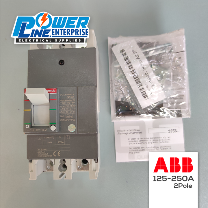 ABB A2N TMF 125a - 250a 2 Pole Molded Case Circuit Breaker | Lazada PH
