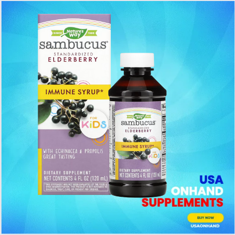 Nature's Way, Sambucus for Kids, Standardized Elderberry, Immune Syrup ...