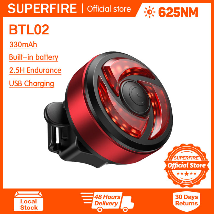 Superfire btl02 đèn đuôi xe đạp ánh sáng màu đỏ đèn cảnh báo thông minh phanh cảm biến đuôi đèn ...