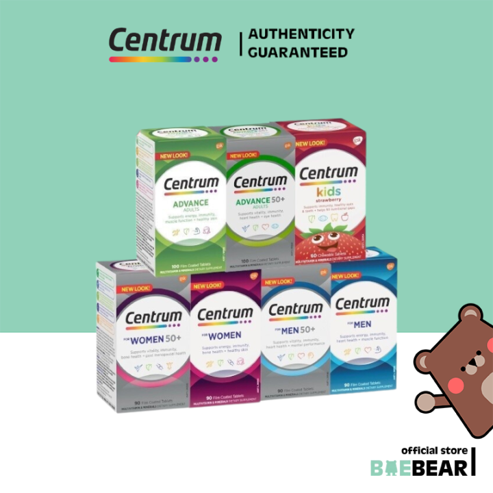 Authentic Centrum Multivitamin Men / Women / Kids with Vitamin D3, B ...