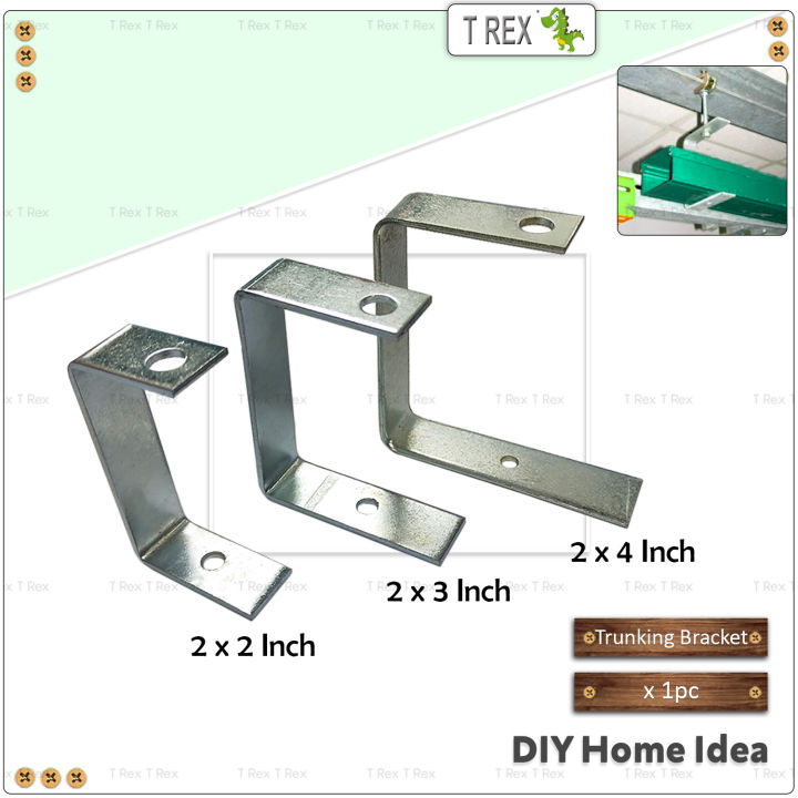 T Rex DIY 2 / 3 / 4 Inch Metal Trunking Bracket / C Bracket / U Bracket ...