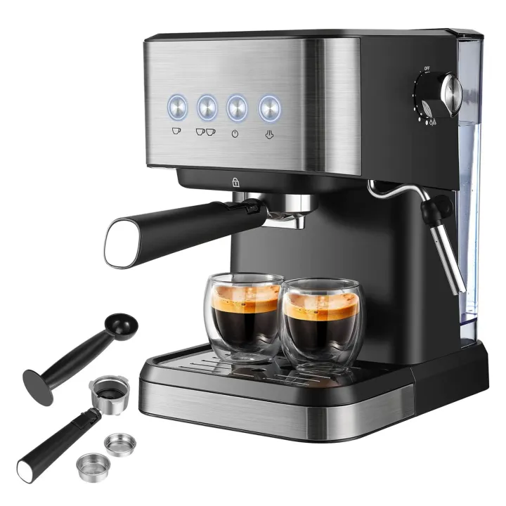 15 Bar Espresso Machine 1050W All-In-One Semi-Automatic Coffee Machine ...