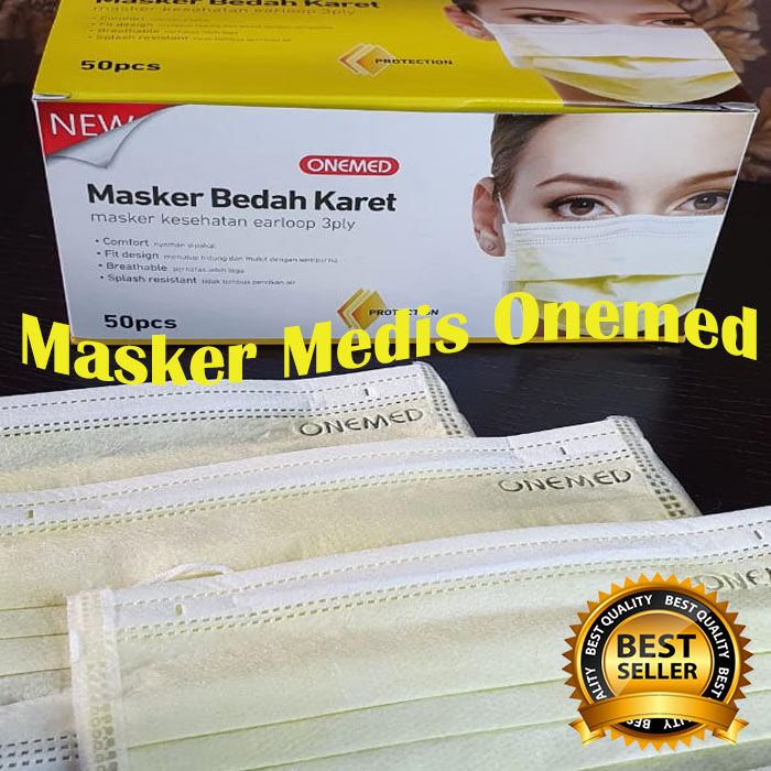Onemed Masker Medis Earloop 3 ply 1 kotak isi 50 Segel Original ...