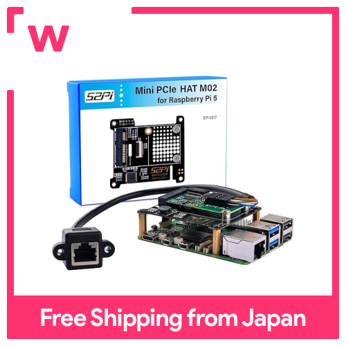 GeeekPi PCIe Express to Mini PCIe HAT M02 for Raspberry Pi 5, supports ...