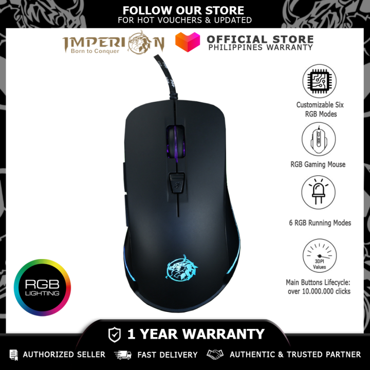 Imperion MG-420 Crossb0w RGB Wired Gaming Mouse with 6 buttons and ...