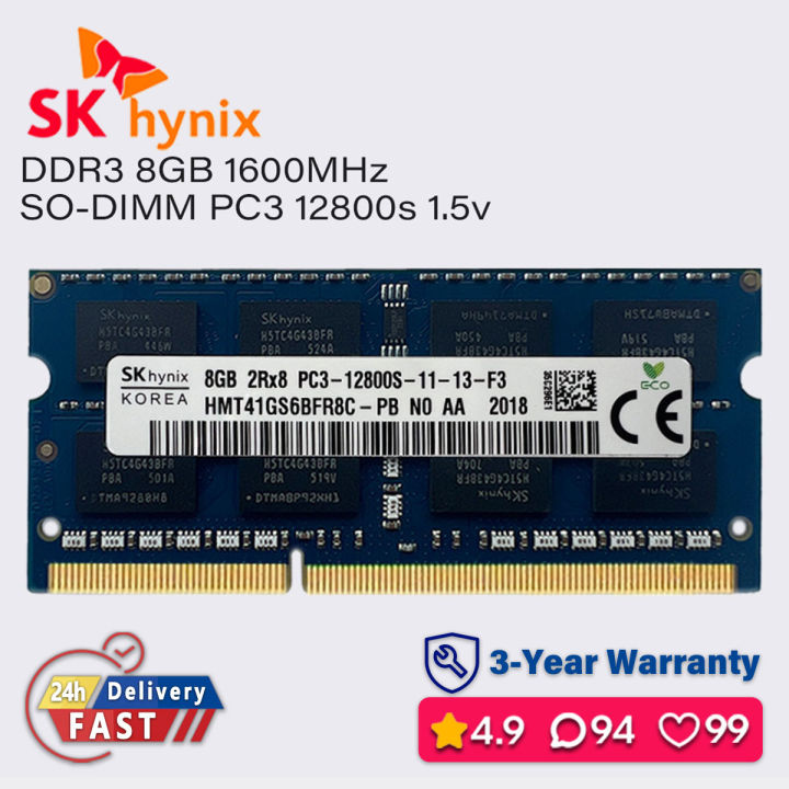 SK Hynix 8gb 4gb 1600mhz ddr3 หน่วยความจำแล็ปท็อป ram sodimm pc3 12800s 1.5v | Lazada.co.th