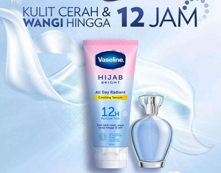 Vaseline Hijab Bright Cooling Body Serum - All Day Radiant Long Lasting ...
