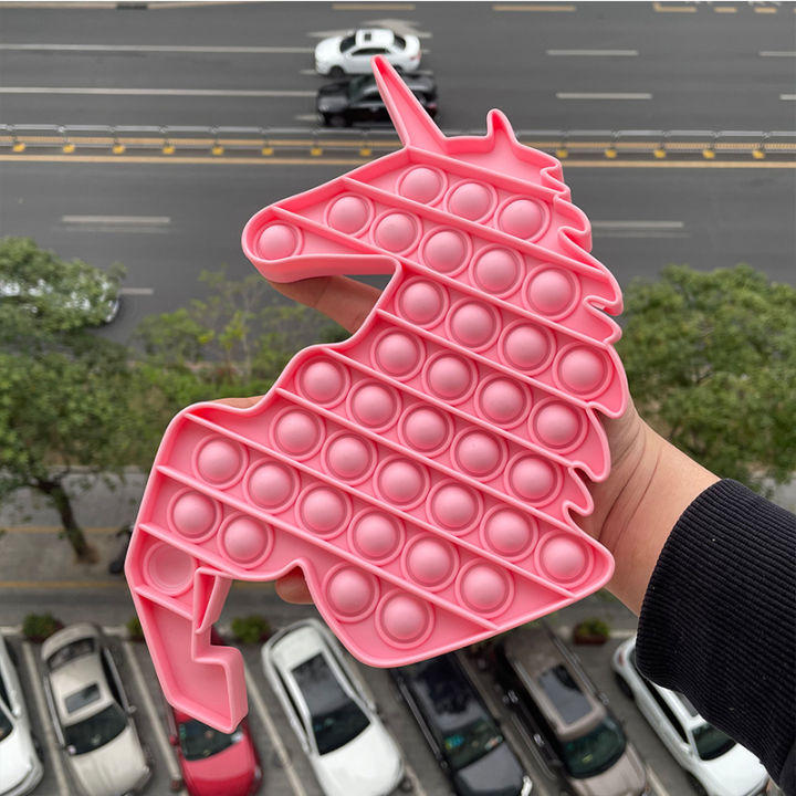 Pop it fidget toy unicorn shape pink cheap Push Pop Pop Bubble Sensory ...