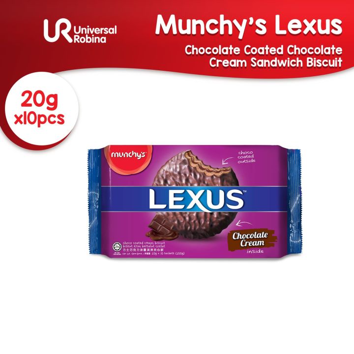Munchy's Lexus Chocolate Coated Chocolate Cream Sandwich Biscuit 200g ...