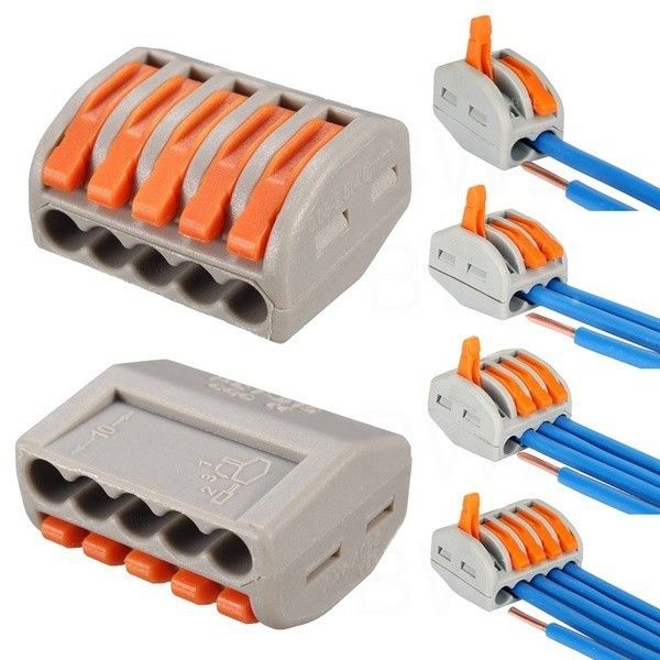 10pcs 2/3/4/5/8 Way Fast Electric Wire Connector for Universal Cable ...