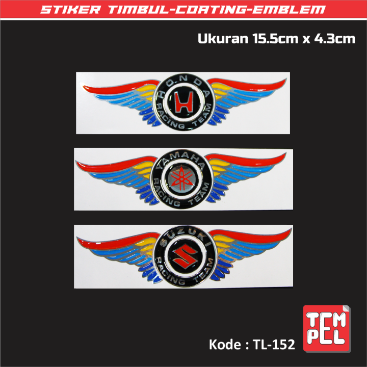 Stiker Timbul/Coating/Emblem/Embos/3D Racing Team Sayap | Lazada Indonesia