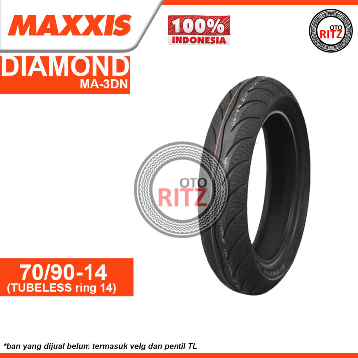 Ban Motor Ring 14 Maxxis 70/90-14 Diamond MA-3DN Tubeless | Lazada ...