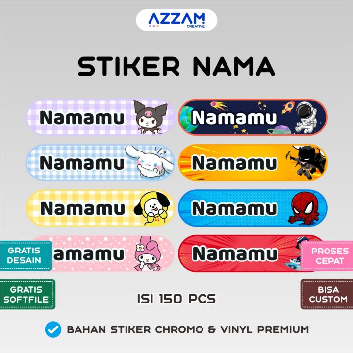STIKER NAMA STIKER LABEL NAMA STIKER BUKU STIKER SEKOLAH STIKER LABEL ...