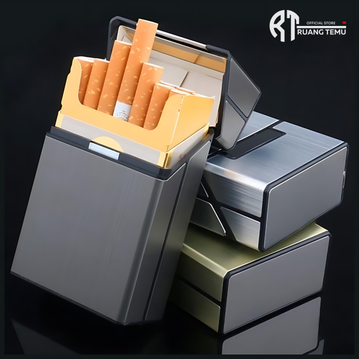 Kotak Tempat Roko Elegan Leather Case Anti Air Isi 20 Batang Bahan ...