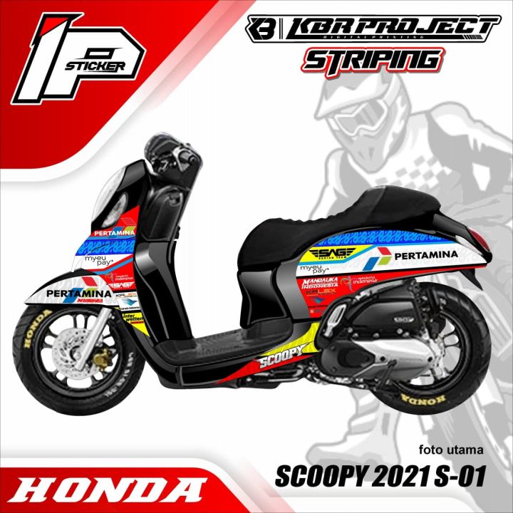 Striping SCOOPY 2021- Sticker Striping Variasi List HONDA SCOOPY 2021.S ...