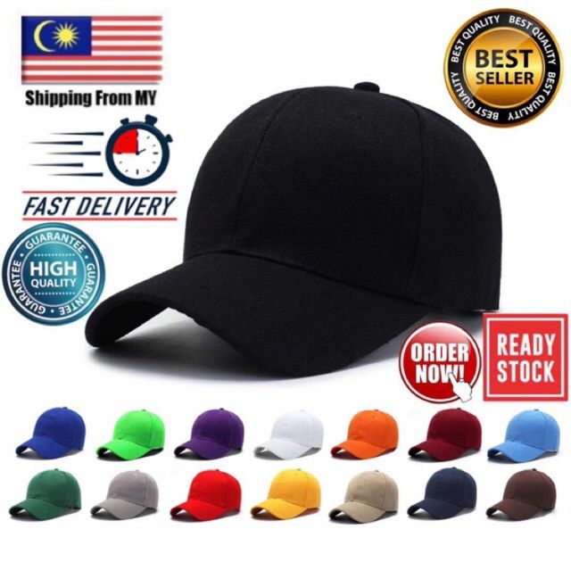 Unisex Plain cap Baseball cap men women topi lelaki perempuan Cap ...