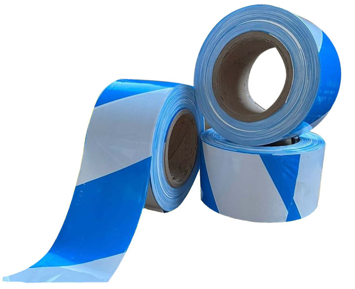 Barricade Tape Biru 3inx300M,Police Line Biru Putih,Warning,Garis ...