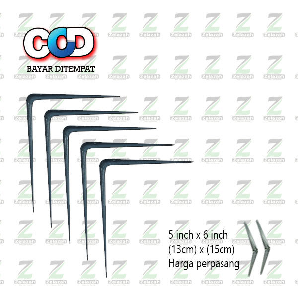 COD/Siku Besi rak alat Penyangga 13x15 cm / 5X6 inchi HARGA per-2 PCS ...