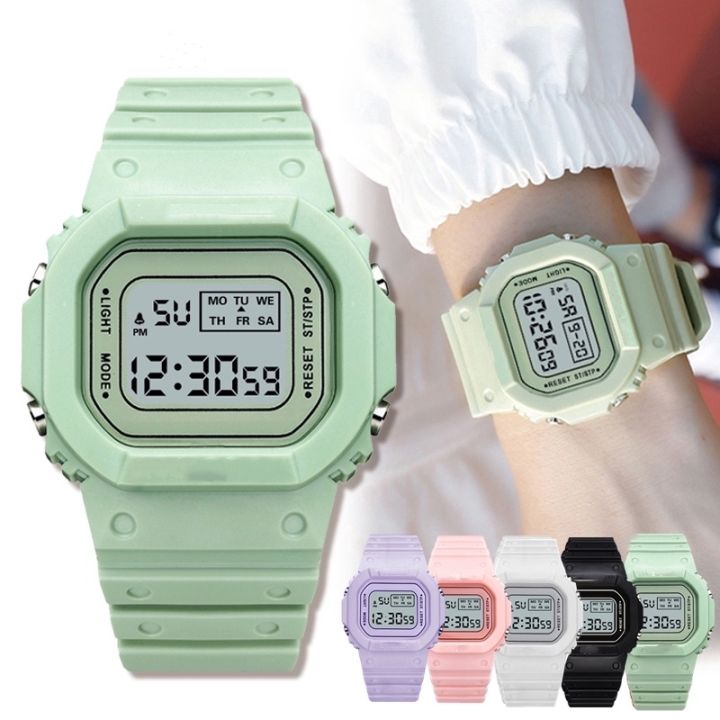 Korea Fashion Waterresis Waterproof Digital Watch LED Men's Ladies ...