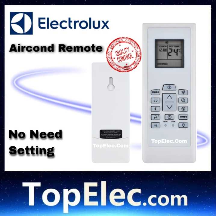 ELECTROLUX AIRCOND AIR CONDITIONER REMOTE CONTROL EL-53 RG-01 topelec ...