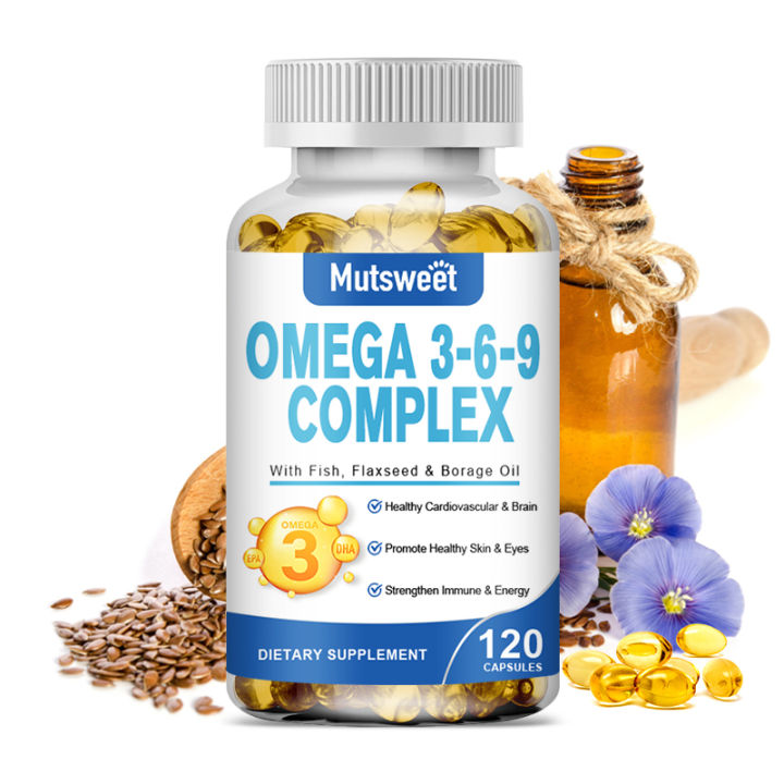 Omega 3-6-9 Complex Capsules with Deep Fish Oil, DHA & EPA for ...