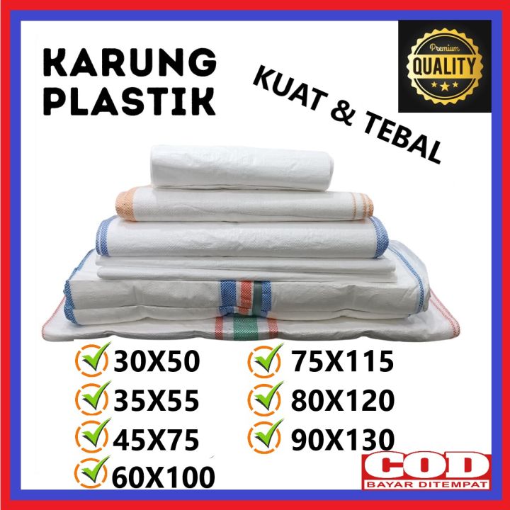 KARUNG PLASTIK BARU / KARUNG PACKING TEBAL / KARUNG BERAS 5KG 10KG 25KG ...
