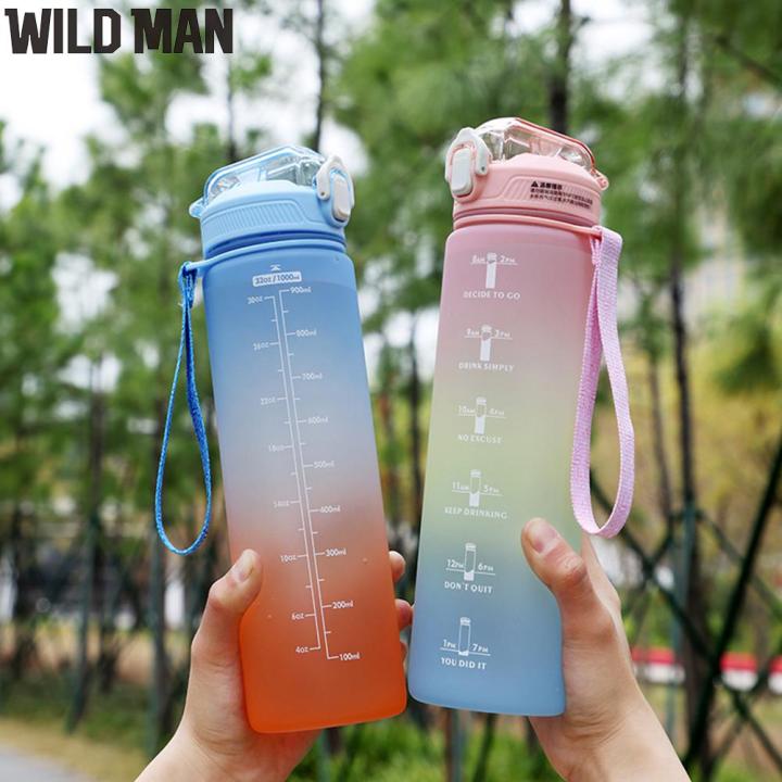 1L Portable Korea Style Cute Water Bottle with Straw Outdoor Sports ...