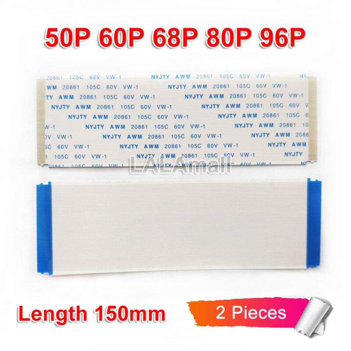 2 Chiếc Cáp Dẹt Linh Hoạt 50P 60P 68P 80P 96P Cáp FPC FFC Chiều Dài 0.5Mm 150Mm 15Cm Loại A Mạ ...