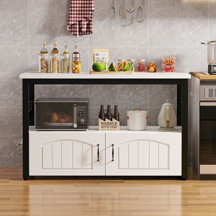 Kitchen island table Movable Island Counter Table Kitchen Shelf Cabinet ...