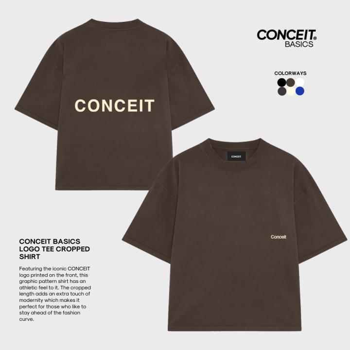 CONCEIT Basics Logo Tee Cropped Shirt Menswear | Lazada PH