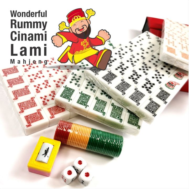 拉米麻将 WONDERFUL RUMMY / CINAMI / LAMI MAHJONG COMPLETE STANDARD SET (4 ...