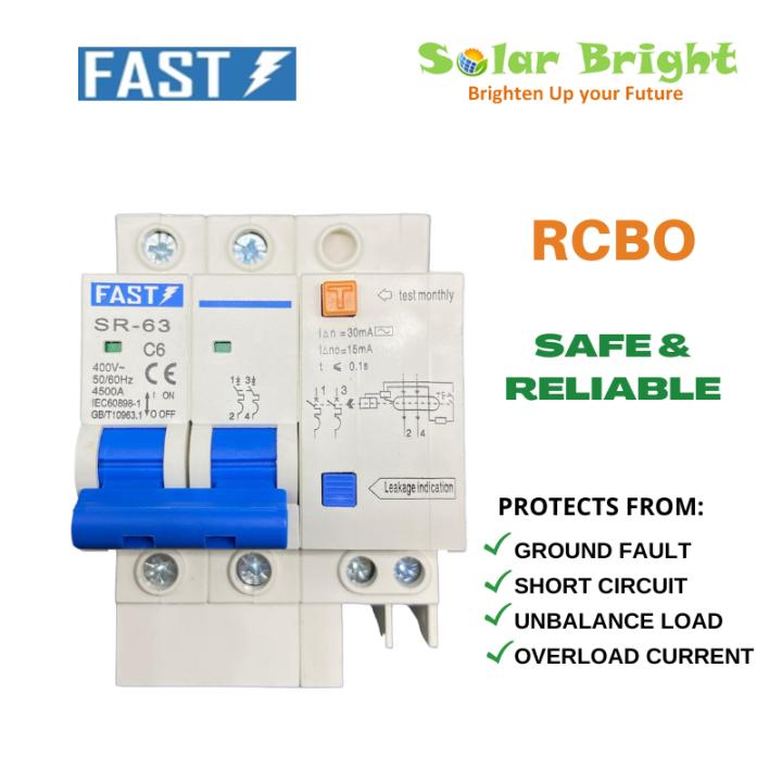 FAST AC Residual Current Operated Circuit Breaker with Overcurrent ...