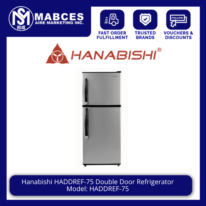 Hanabishi HADDREF-75 Double Door Refrigerator | Lazada PH