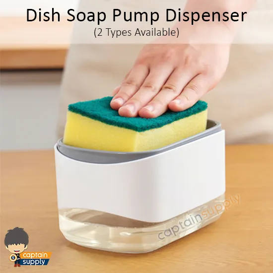 (SG Seller) ★ Dish Soap Pump Dispenser ★ Sponge Holder Sink Caddy Kitchen Dishwashing Liquid ...