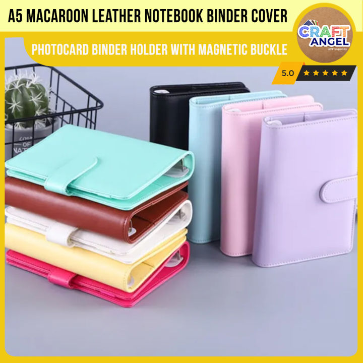 A5 Macaroon Leather Notebook Binder Cover Photocard Binder with ...