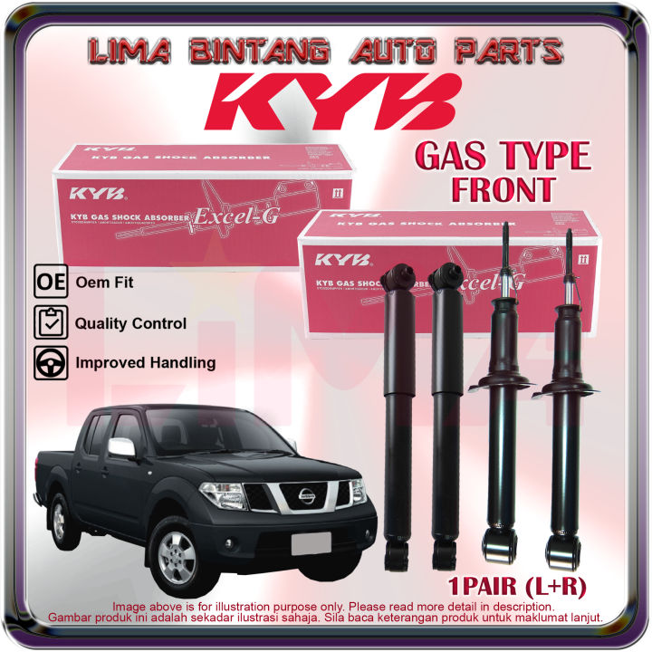 ( 1Pair ) Nissan Navara D40 Front / Rear Shock Absorber Gas KAYABA KYB ...