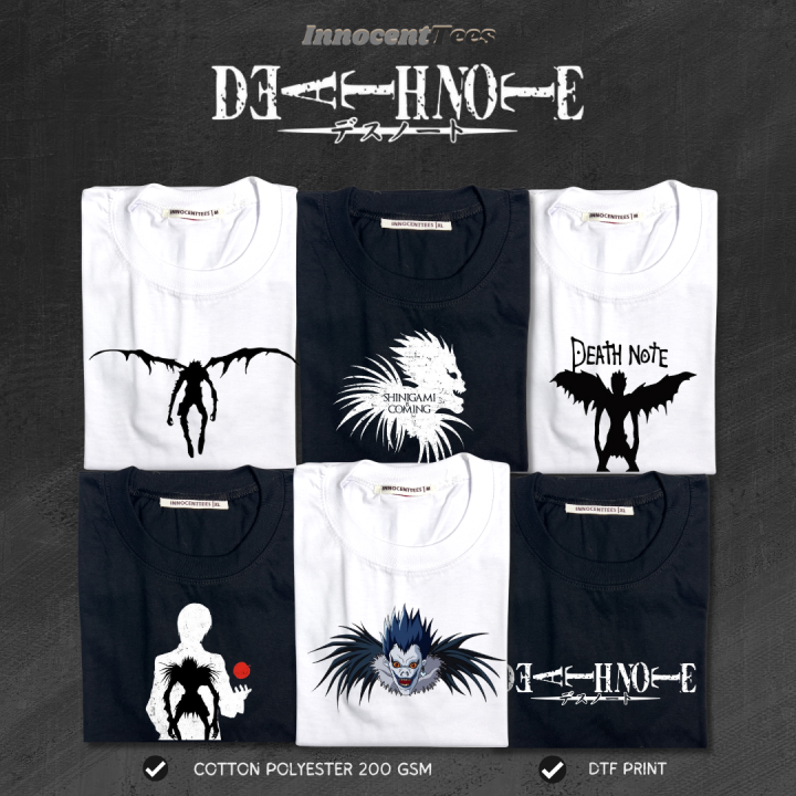 [INNOCENTTEES] DEATH NOTE TSHIRT II ANIME INSPIRED SHIRT II SMALL TO ...