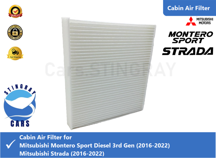 Cabin Air Filter for Mitsubishi Montero Sport Diesel 3rd Gen (2016-2022 ...