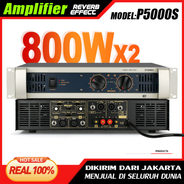 P5000S Penguat profesional 800W x 2 2 saluran 8 ohm/4 ohm penguat audio ...