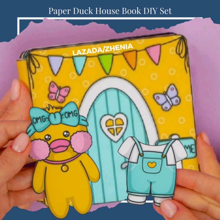 Paper Duck House Book Paper Doll Laminated Template Paper DIY ...