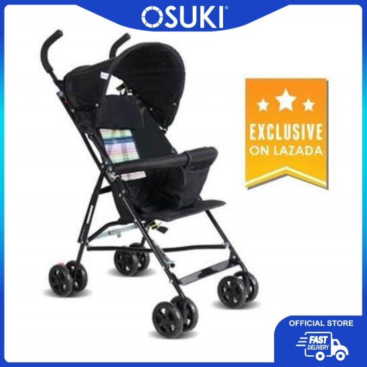 OSUKI Japan Quality Light Weight Foldable Baby Stroller (Black) | Lazada
