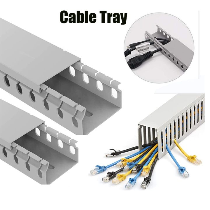 PVC Cable Tray 30/50 Open Slot Cable Duct Management Raceway | Lazada PH