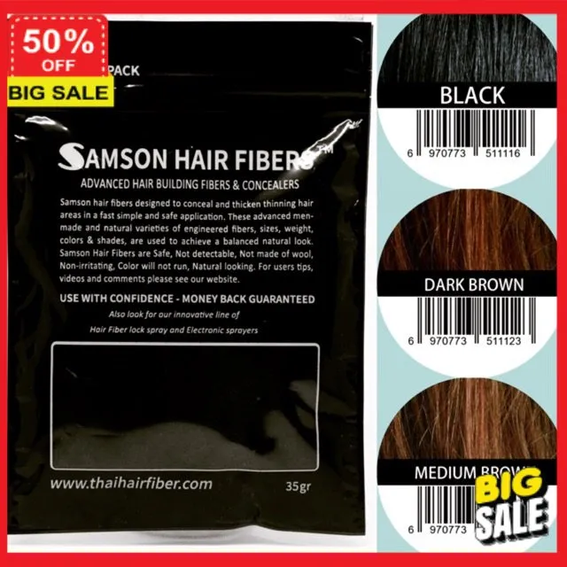 hair color เปลี่ยนสีผม สีย้อมผม ยาย้อมผม SAMSON Hair Fiber Refill 35g ...