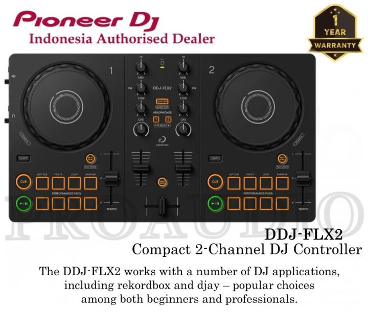 Pioneer DDJ FLX2 DJ controller for Multiple Device Application FLX 2Compact 2-channel DJ ...