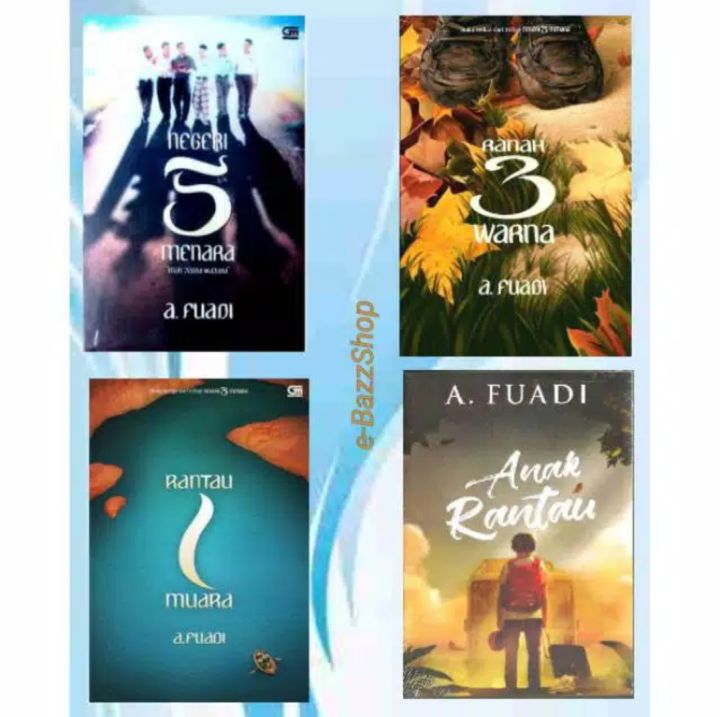 Paket Novel 4 Buku Fuadi ; Negeri 5 menara, Ranah 3 Warna, Rantau 1 ...